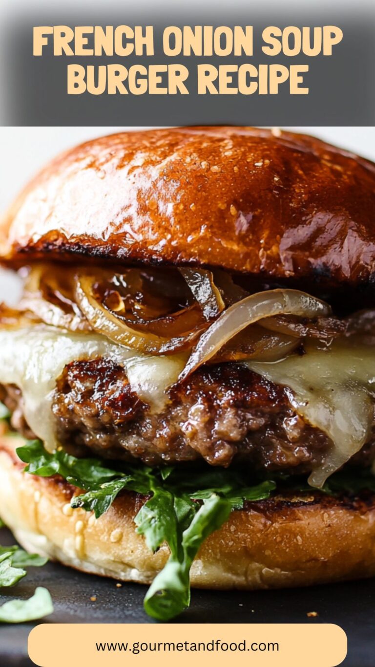 French Onion Soup Burger Recipe - Gourmet And Food