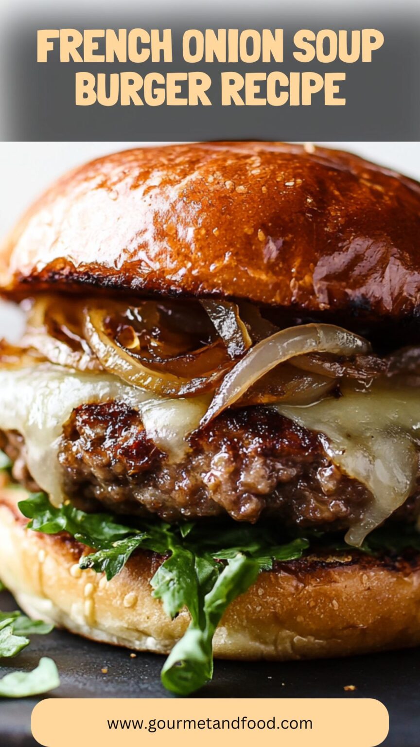 French Onion Soup Burger Recipe - Gourmet And Food