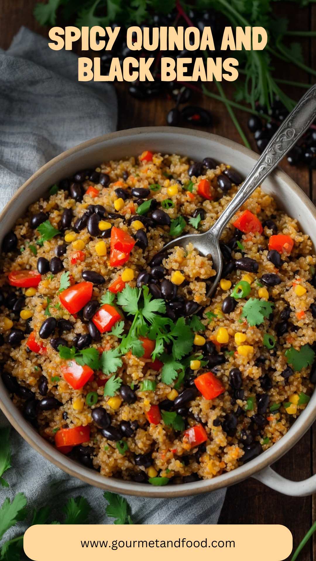 Spicy Quinoa and Black Beans -Gourmet And Food